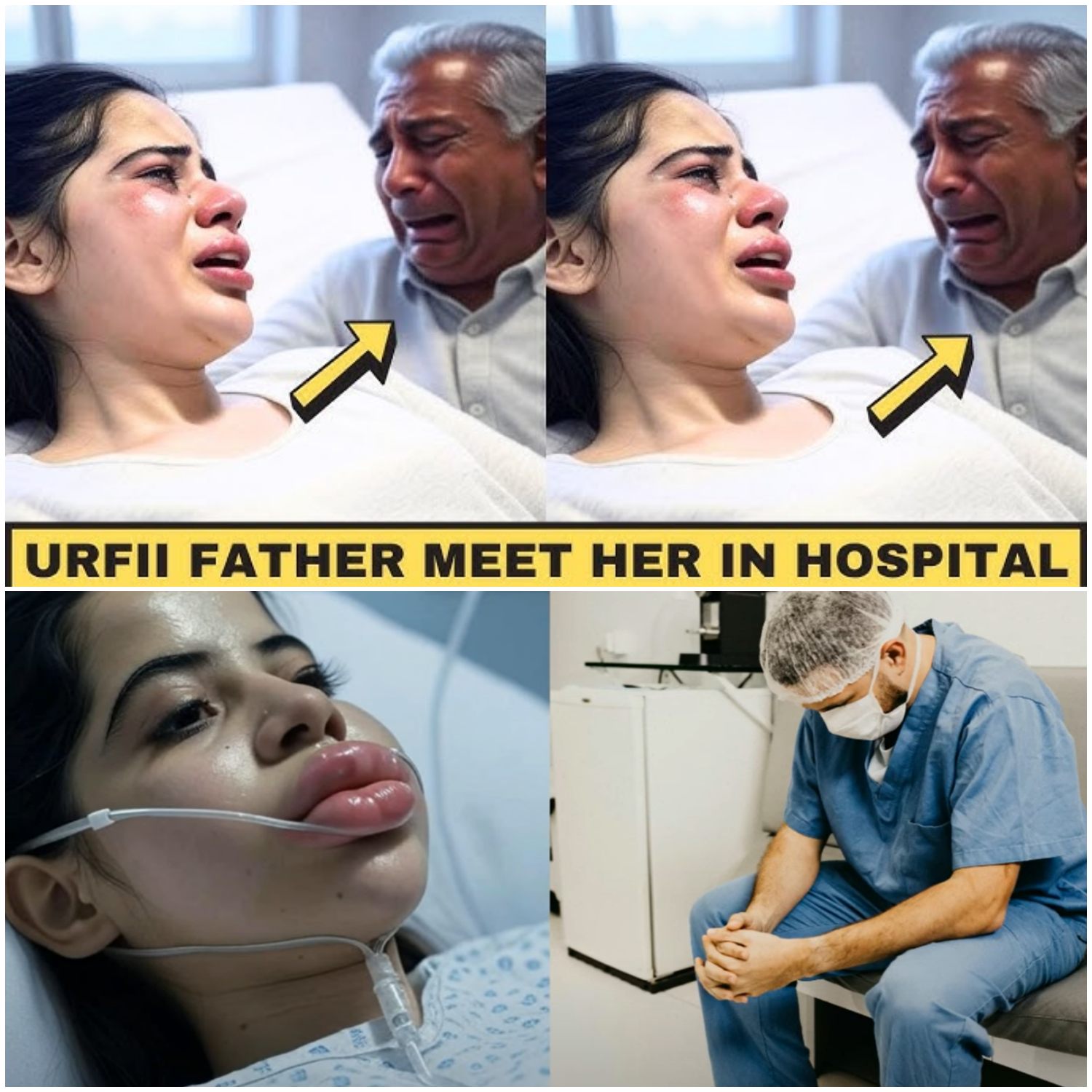 Urfi Javed Father Came To See Her In Hospital To See Her Face Condition ...
